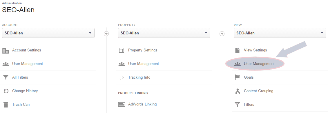How to Share Your Google Analytics Account or Profile | SEO-Alien